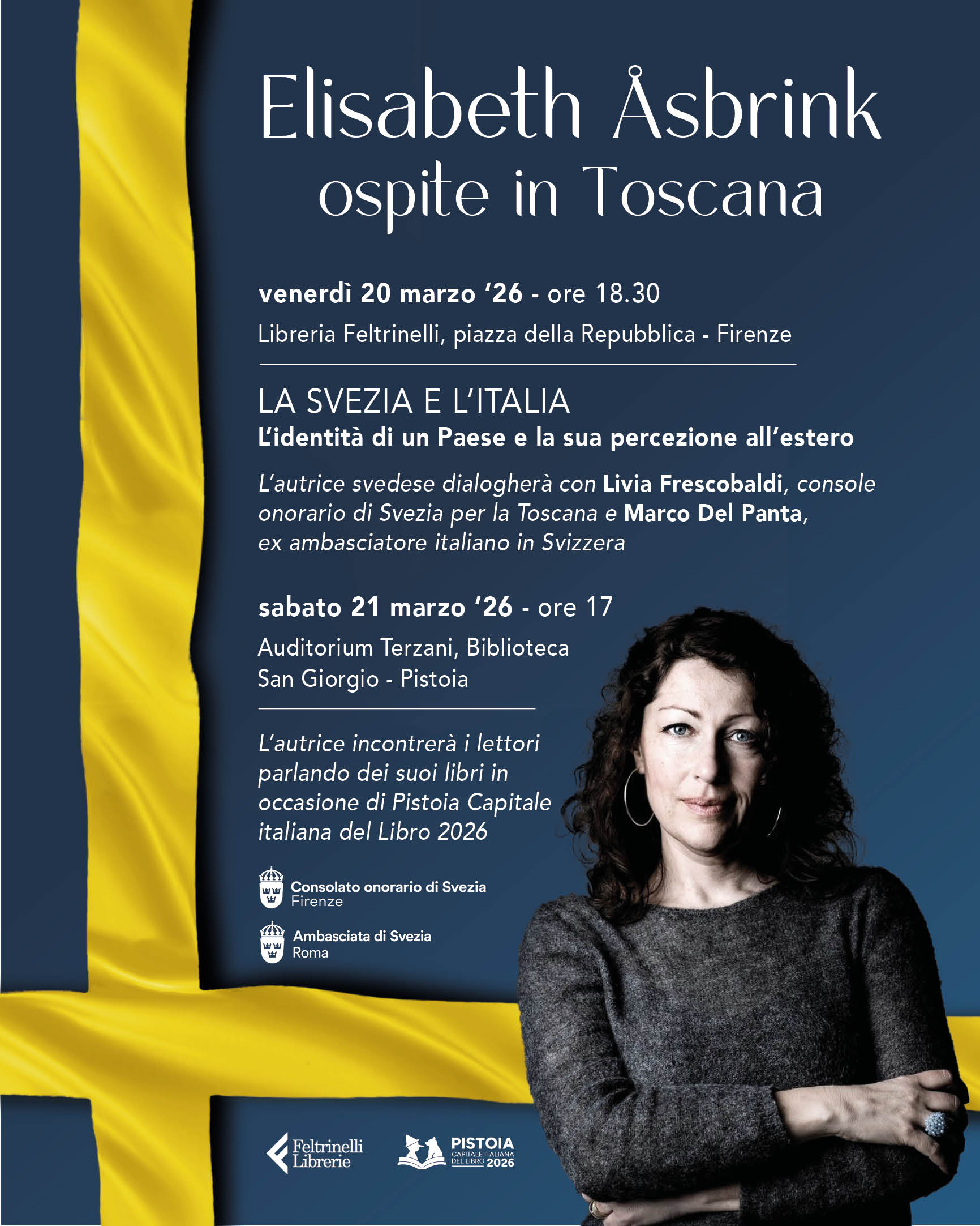 Elisabeth Åsbrink in Toscana tra Firenze e Pistoia Capitale del Libro ...